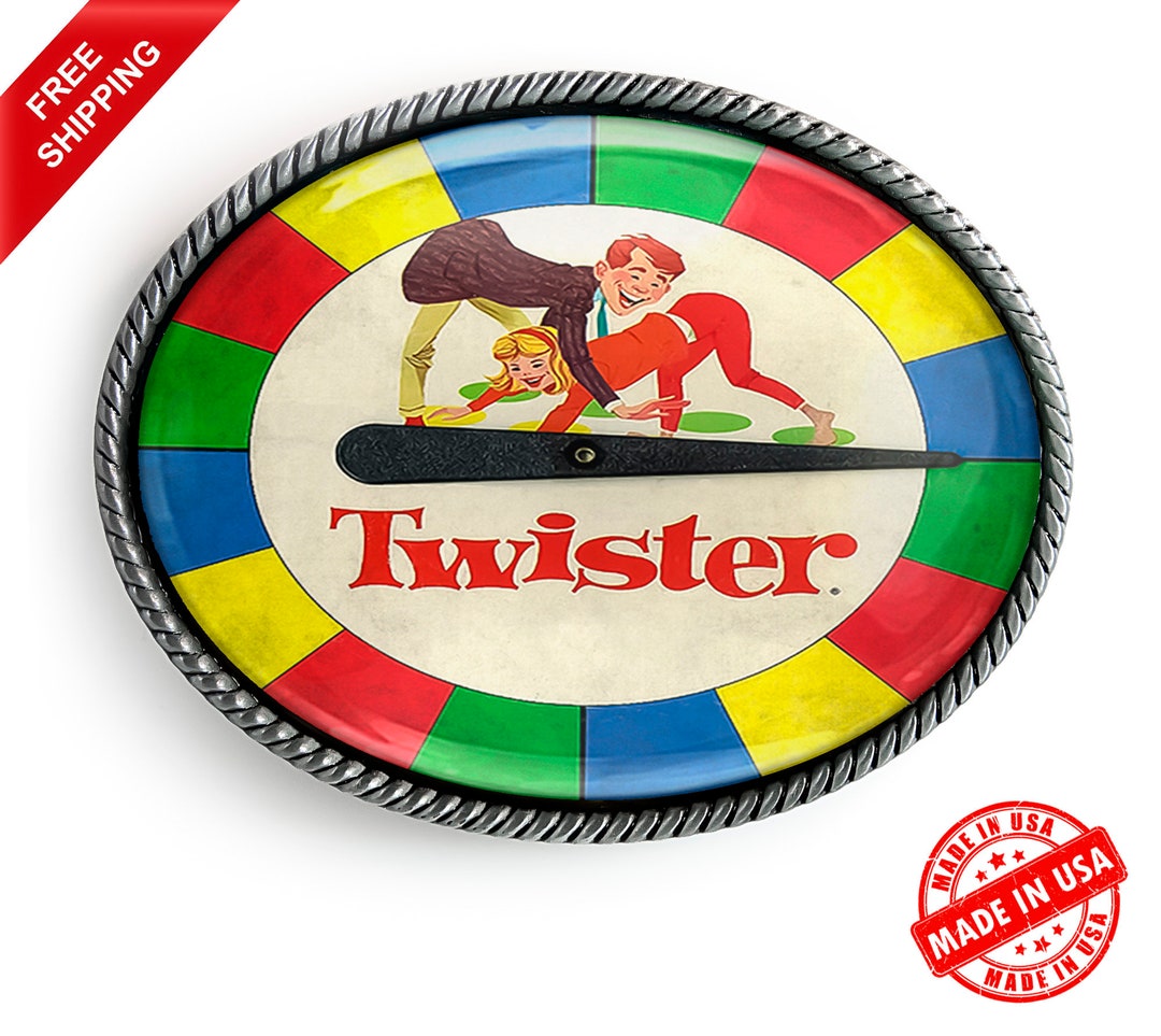 Twister Belt Buckle Retro Board Games Handmade Oval Unisex - Etsy