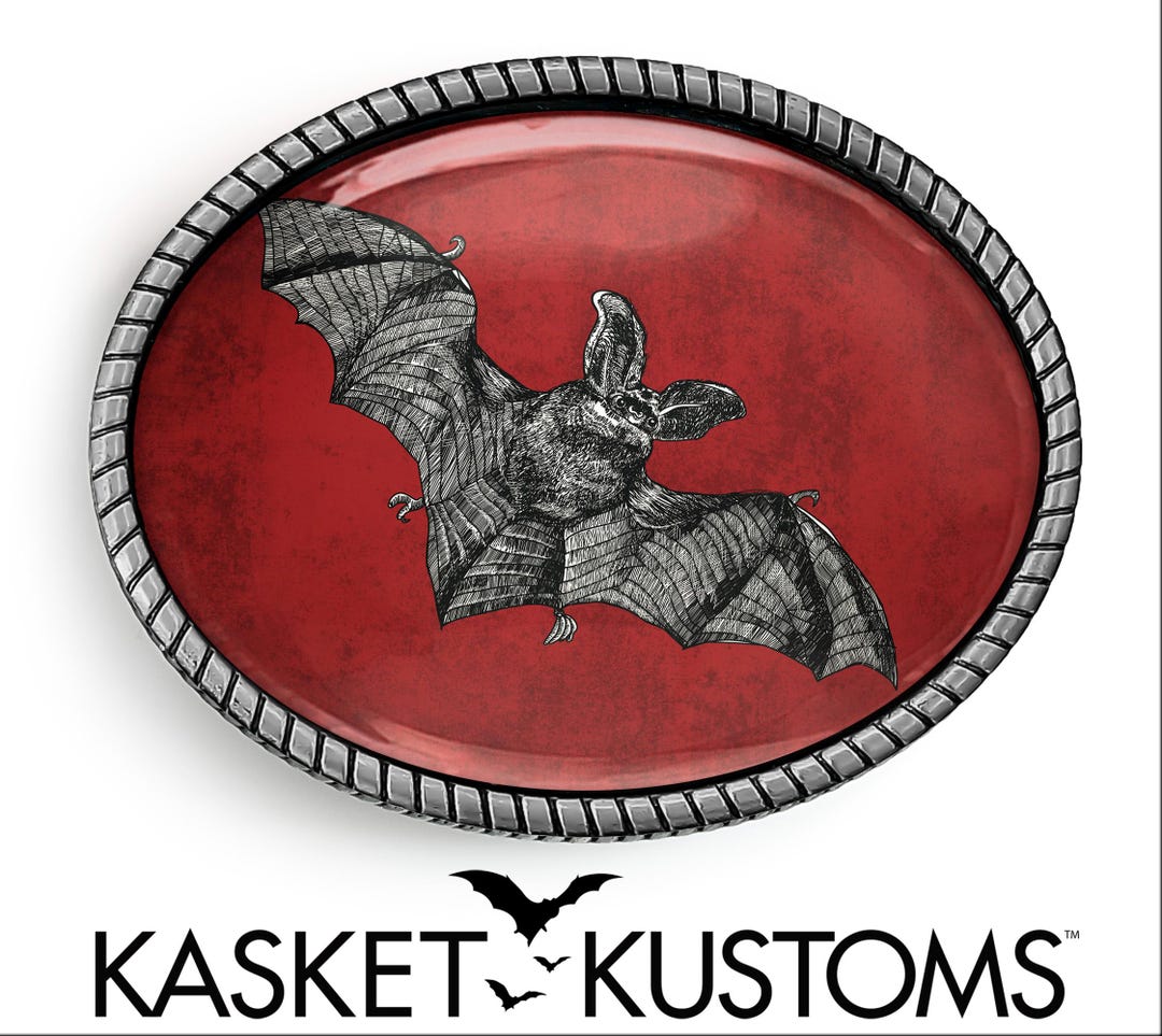 Bat Belt Buckle - Gothic Halloween Art Handmade Artisan Buckle - 963 - Etsy