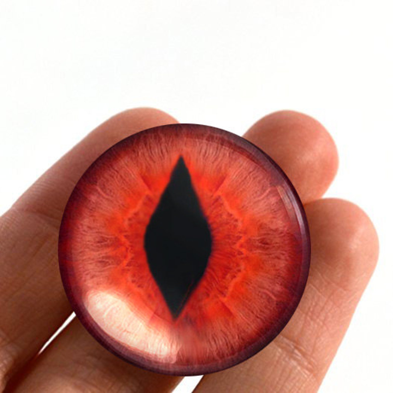 1" Inch Eyeballs Red Monster Sci-fi Eye Glass Reptile Creature Fantasy ...