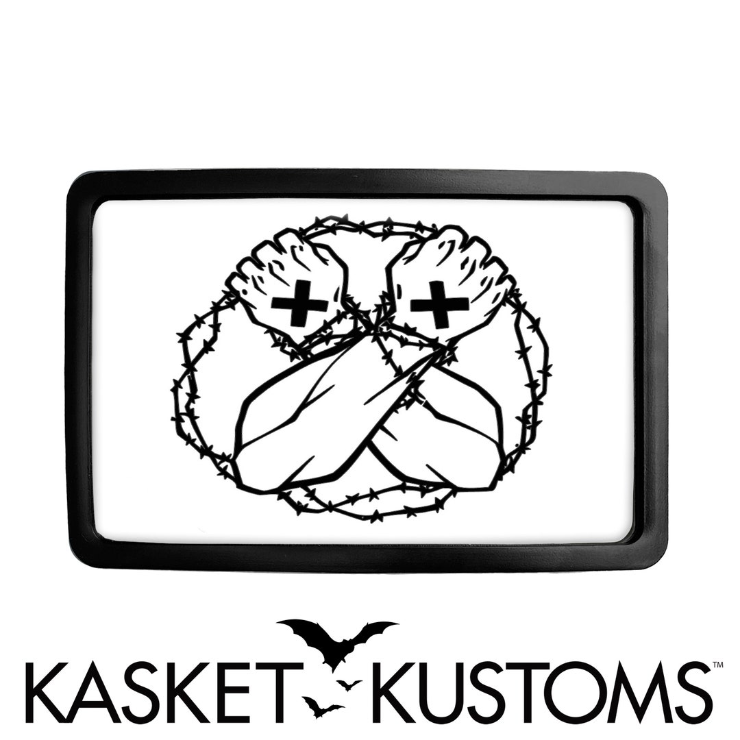 Straight Edge Fist Belt Buckle - Hardcore Punk Rectangle Belt Buckle ...