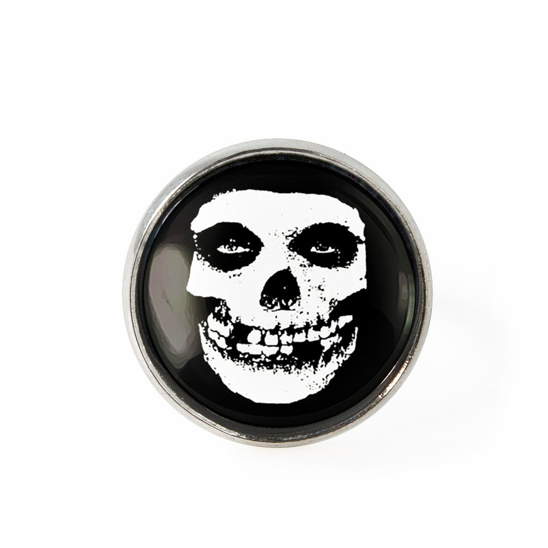 Silver Misfits Glenn Danzig Crimson Skull Adjustable Horror Punk Ring ...