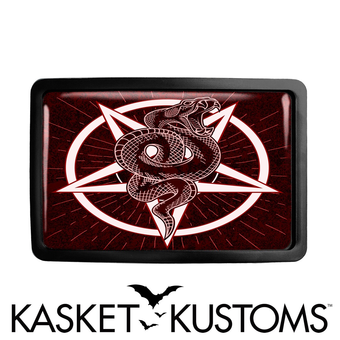 Snake Pentagram Belt Buckle - Viper Snake Occult Pentacle Belt Buckle ...