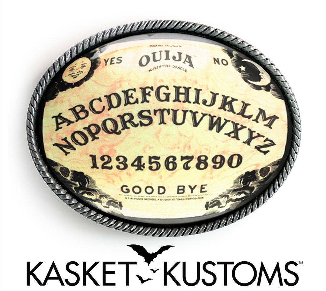 Ouija Board Handmade Silver Oval Horror Halloween Occult Belt Buckle 47 ...