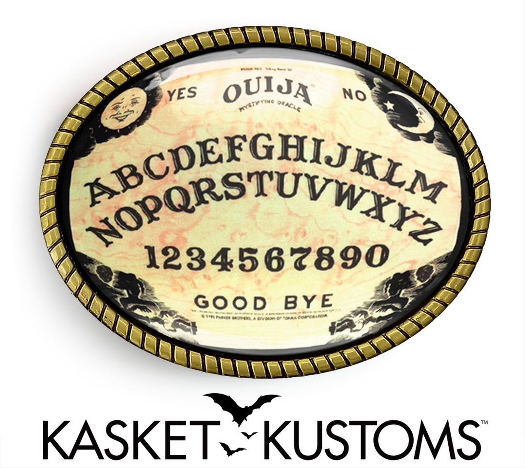 Ouija Board Belt Buckle - Horror Halloween Occult Gold or Silver Belt ...