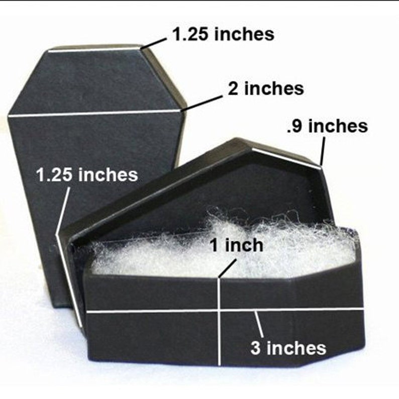 Coffin Shaped Jewelry Gift Box Spooky Black Casket Trinket Box - Etsy UK