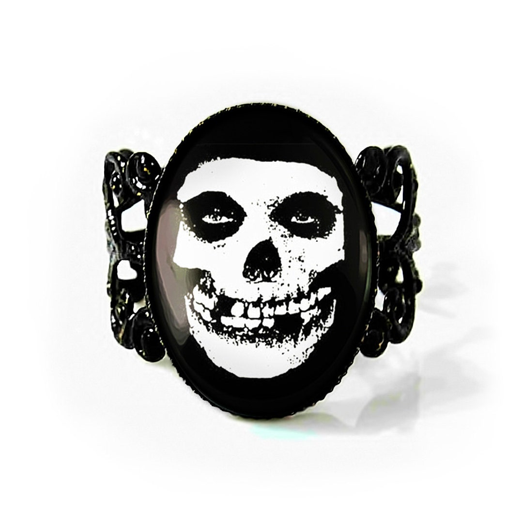 Misfits Glenn Danzig Crimson Skull Adjustable Horror Punk Filigree Ring ...
