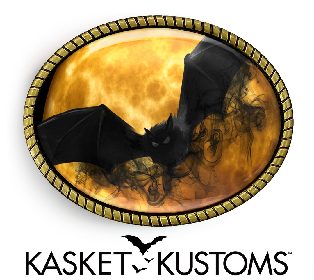 Vampire Bat Belt Buckle - Gothic Halloween Handmade Gold or Silver ...