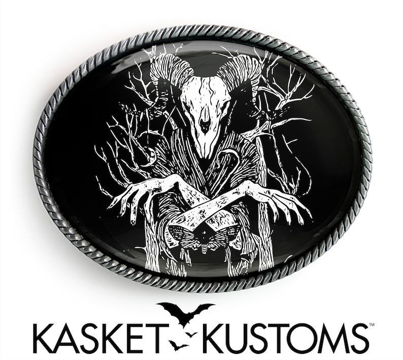 Baphomet Belt Buckle Satanic Gothic Occult Witchcraft Oval - Etsy