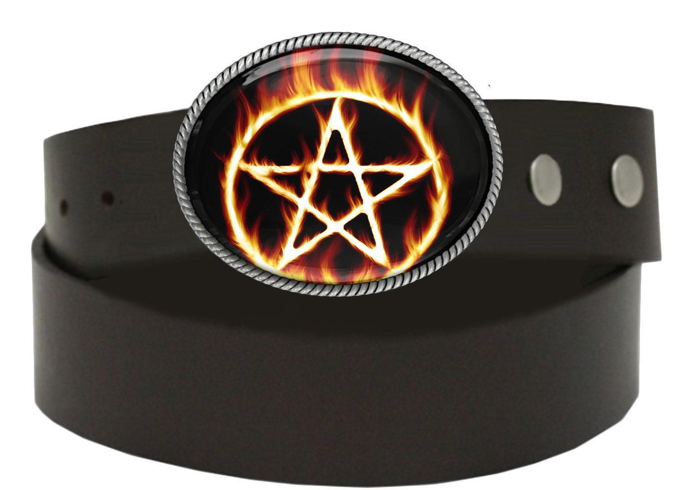 666 Pentagram Belt Buckle Gothic Occult Satanic Pentacle - Etsy