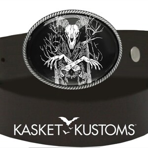 Baphomet Belt Buckle - Satanic Gothic Occult Witchcraft Oval Buckle ...