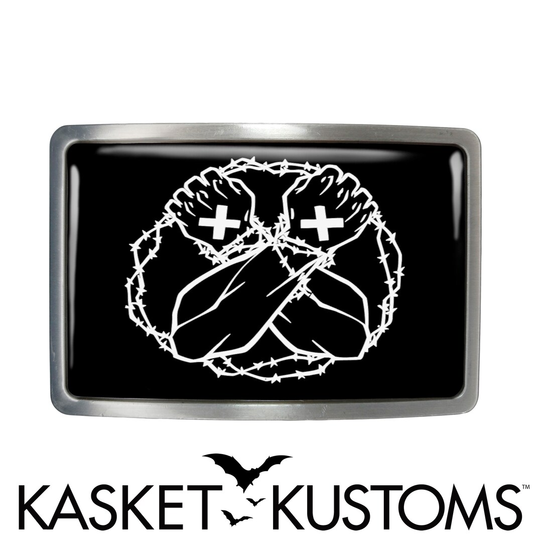 Straight Edge Fist Belt Buckle - Hardcore Punk Rectangle Belt Buckle ...