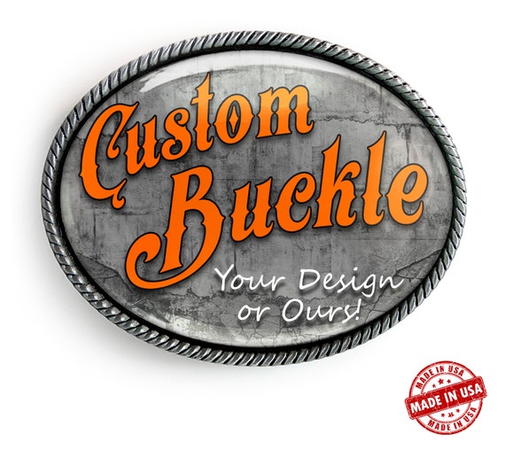 Custom Resin Belt Buckle Personalized Image Design Antique | Etsy