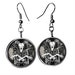 Baphomet Earrings - Satanic Occult Witchcraft Silver Drop Dangle ...