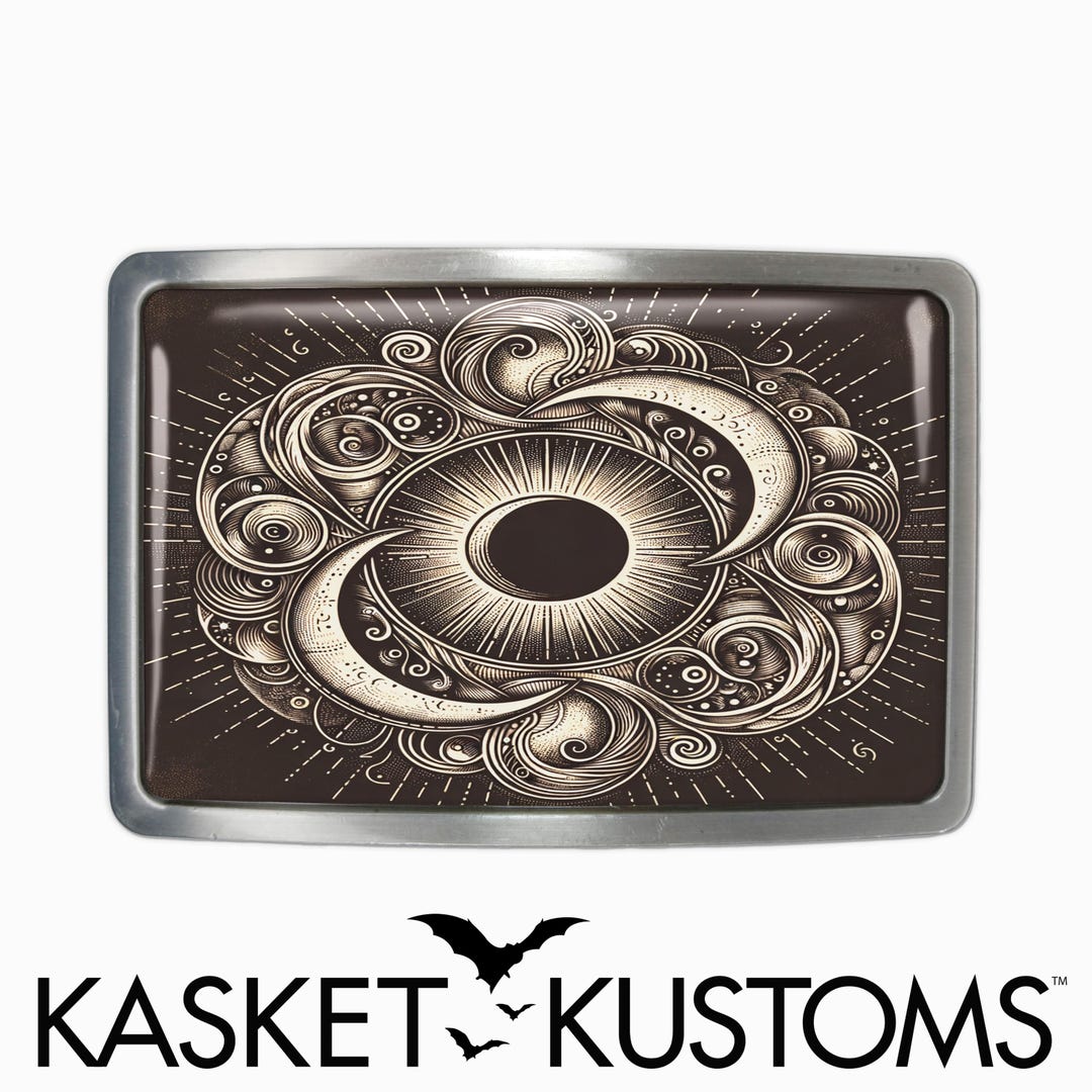 Celestial Belt Buckle - Ornate Sun and Moon Handmade Belt Buckle - 643 ...