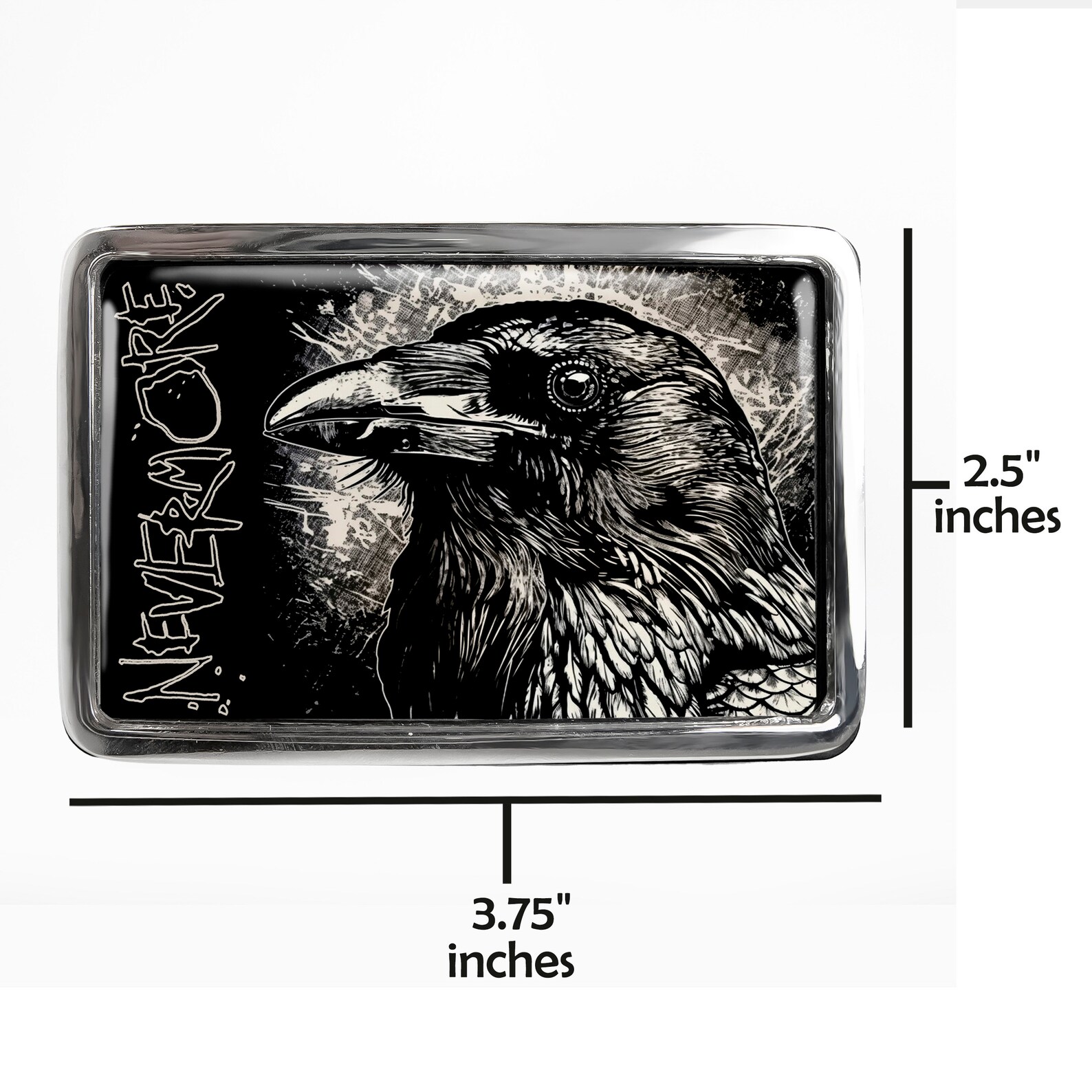 Nevermore Belt Buckle - Raven Crow Gothic Halloween Belt Buckle - 993-3 ...