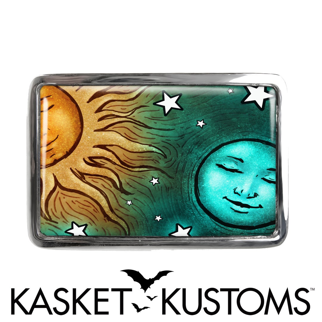 Sun and Moon Belt Buckle - New Age Celestial Art Handmade Artisan ...
