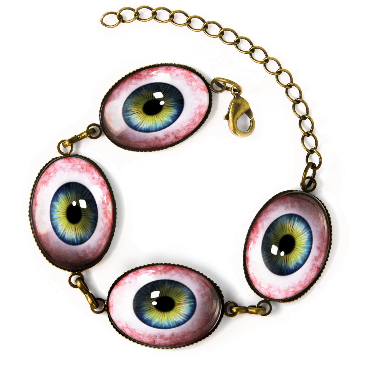 Antique Bronze Human Taxidermy Eyeballs Oddity Collection Handmade Eye ...