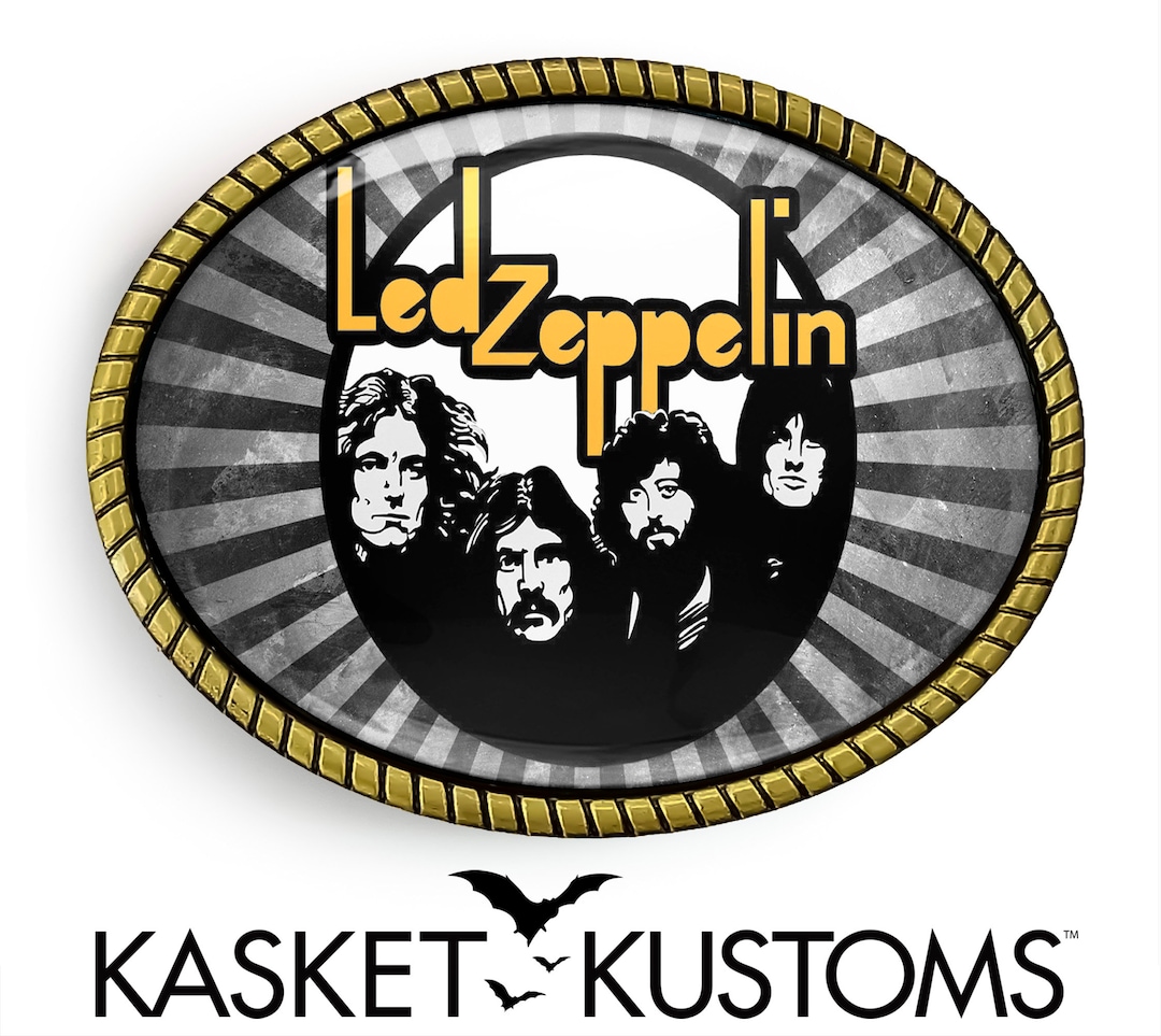 Led Zeppelin Belt Buckle - Classic Rock Band Music Gold or Silver ...