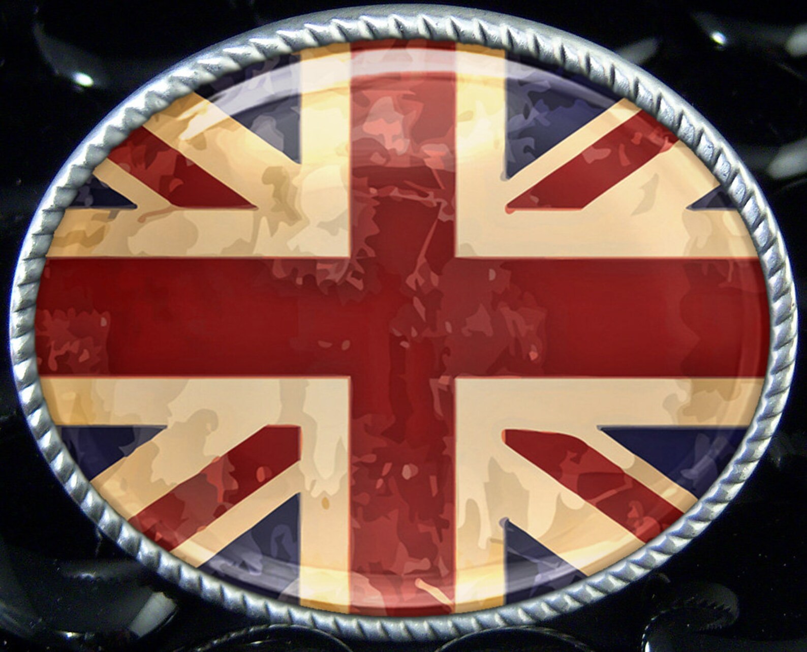 Union Jack Belt Buckle United Kingdom Flag Grunge Antique | Etsy