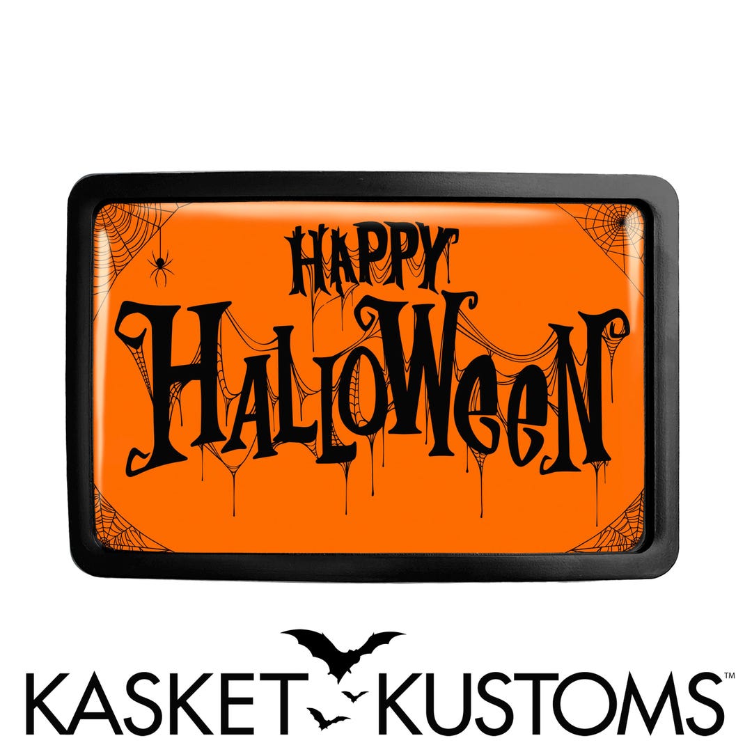 Happy Halloween Belt Buckle - Haunted Gothic Handmade Rectangle Buckle ...