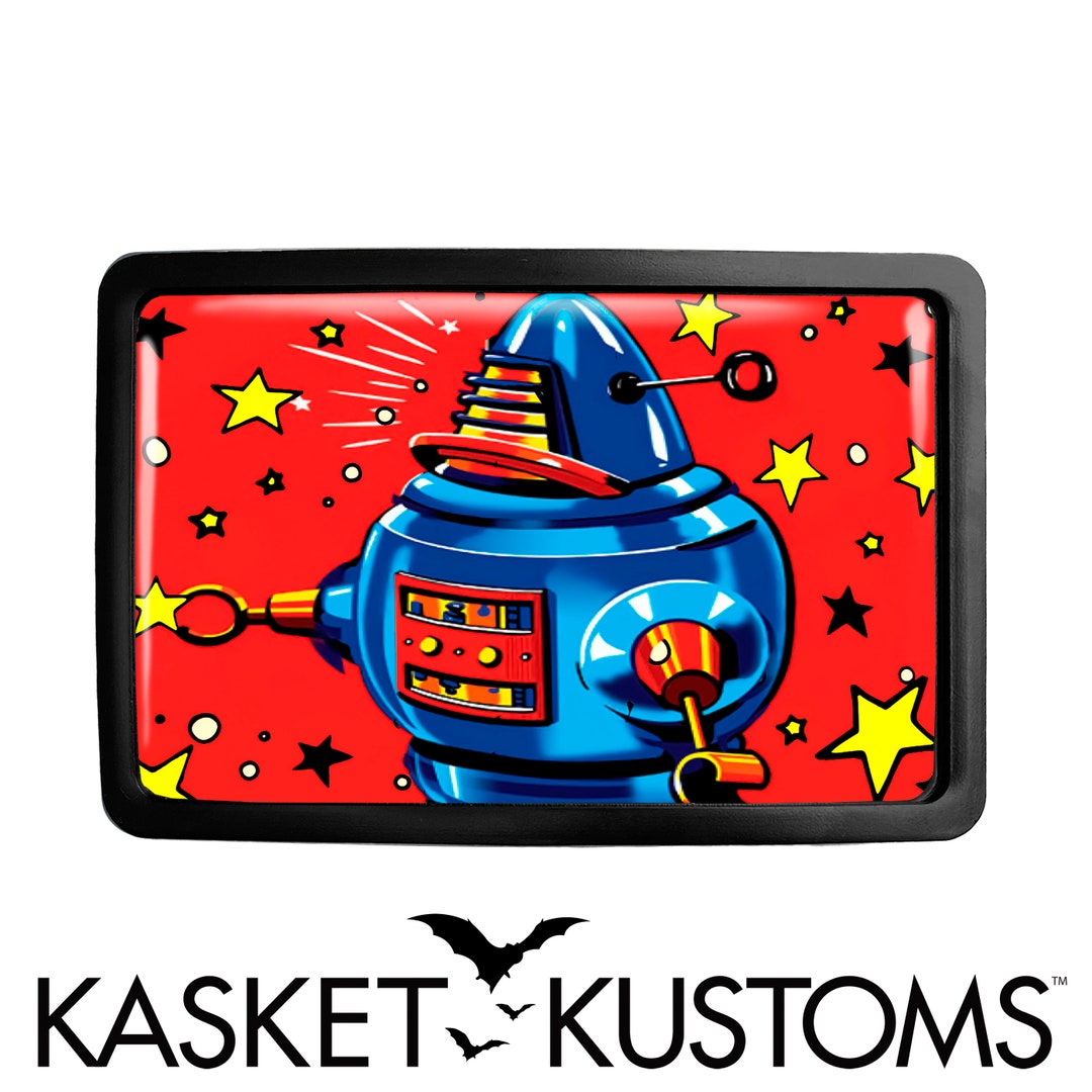 Retro Robot Belt Buckle - Vintage Toy Space Martian Rectangle Belt ...