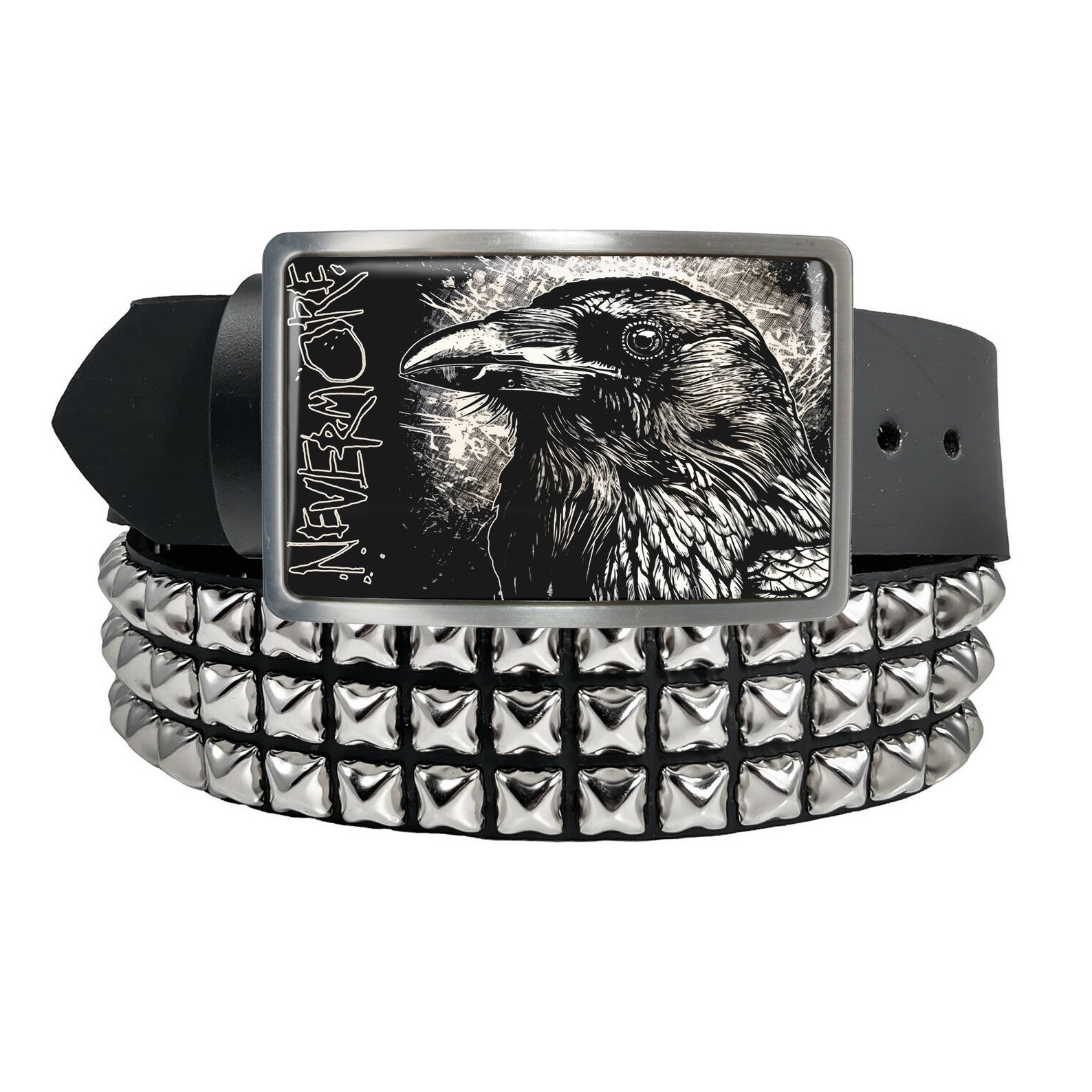 Nevermore Belt Buckle - Raven Crow Gothic Halloween Belt Buckle - 993-3 ...