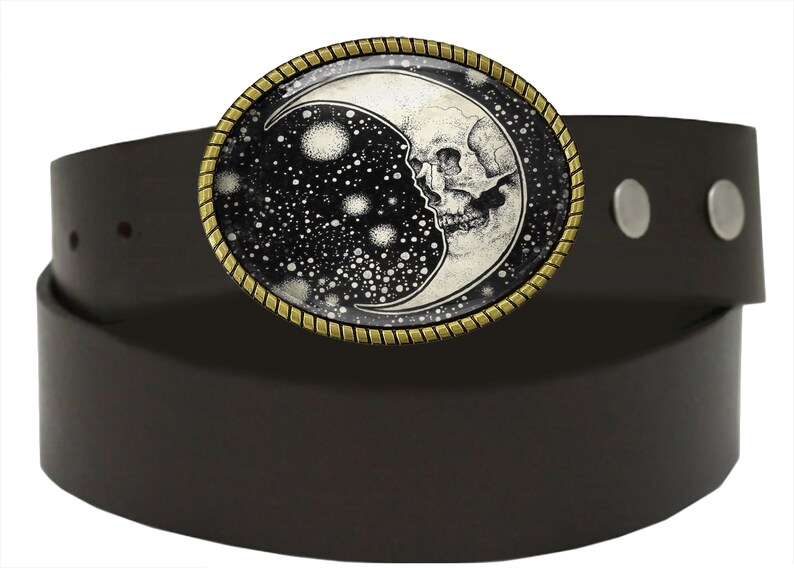 Esoteric Belt Buckle - Gothic Moon Celestial Astrology Handmade Buckle ...