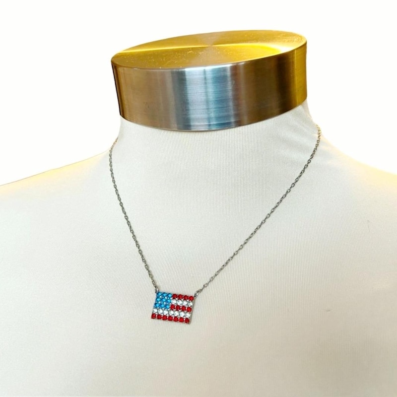 Us Flag Necklace - Etsy