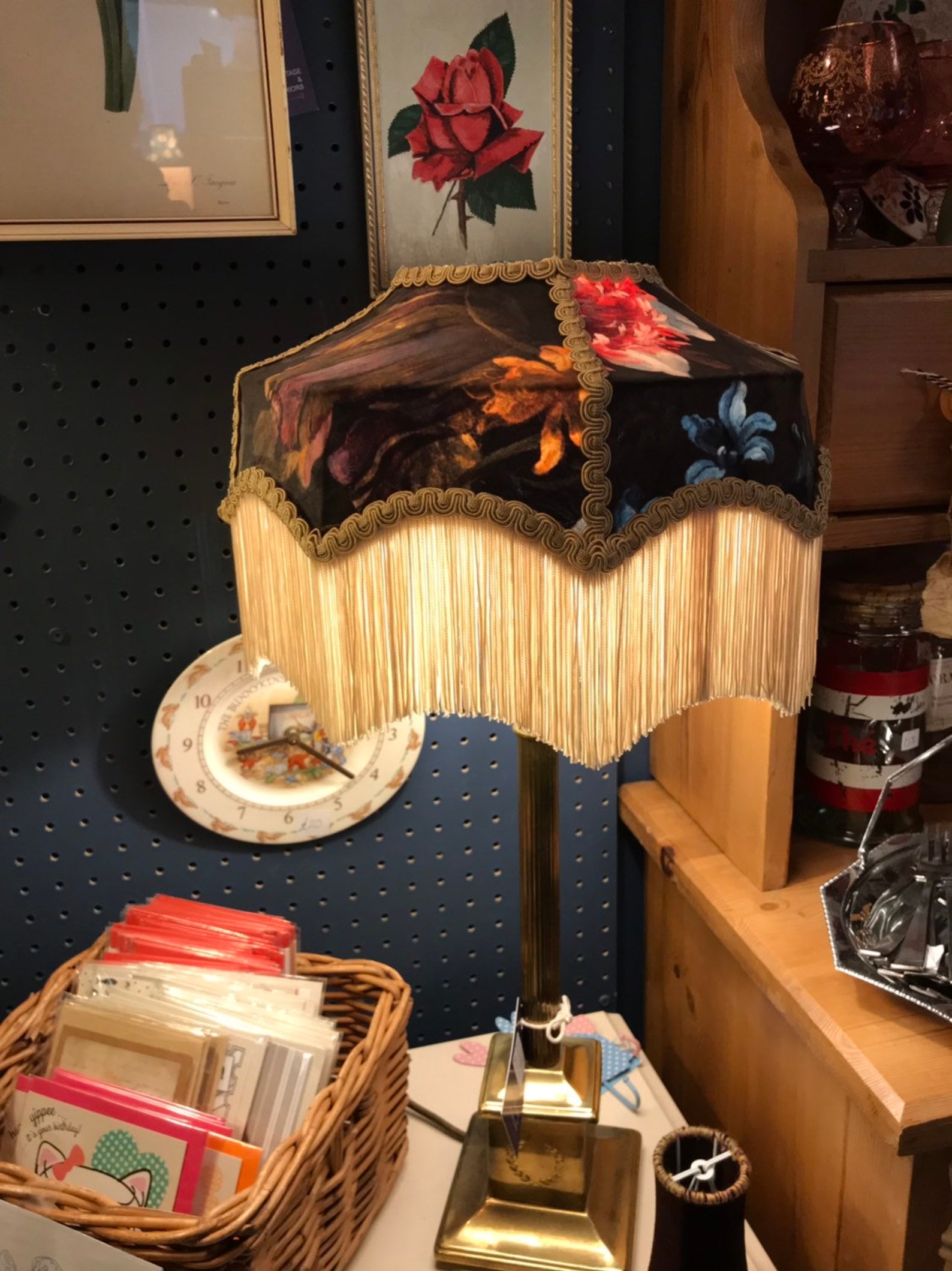 Chester 12 Dutch Flowers Velvet Lampshade - Etsy