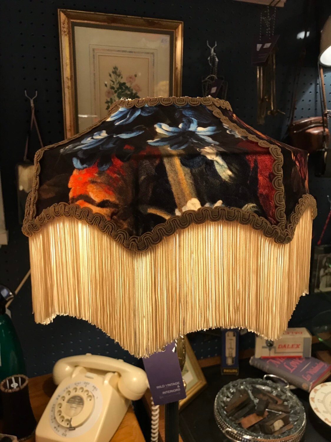 Chester 12 Dutch Flowers Velvet Lampshade - Etsy