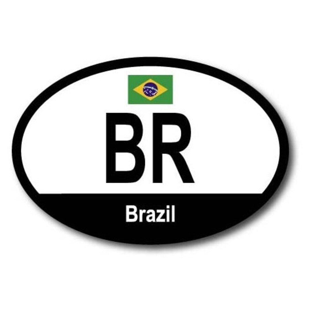 Magnet Me up Brazil Brazilian Euro Oval Magnet Decal, 4x6 Inches, Heavy ...