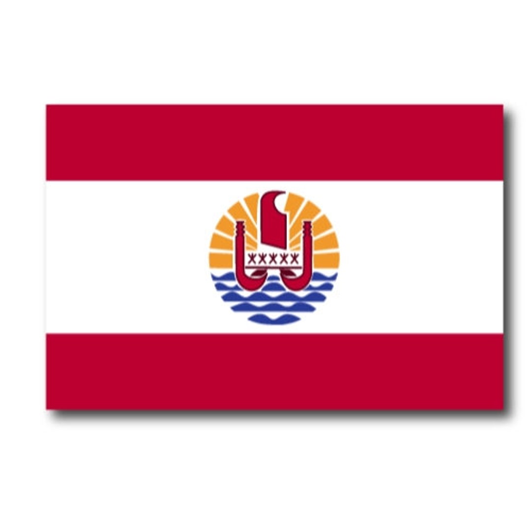 French Polynesia Flag Car Magnet Decal - 4 X 6 Heavy Duty for Car Truck ...