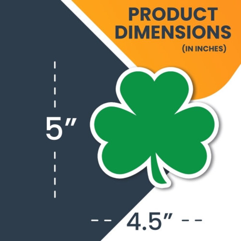 Green Shamrock Car Magnet 5-3/4" Decal - Heavy Duty for Car Truck SUV ...