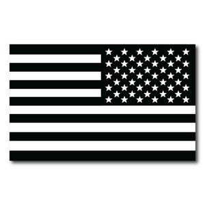 Black and White Reverse American Flag Car Magnet Decal - 5 X 8 Heavy ...