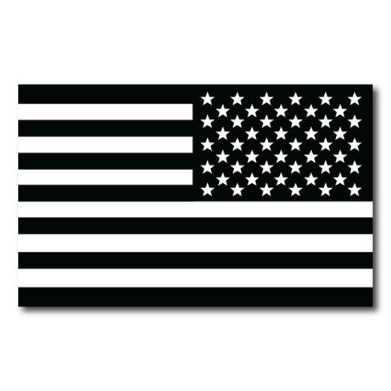 Black and White Reverse American Flag Car Magnet Decal 5 X 8 - Etsy
