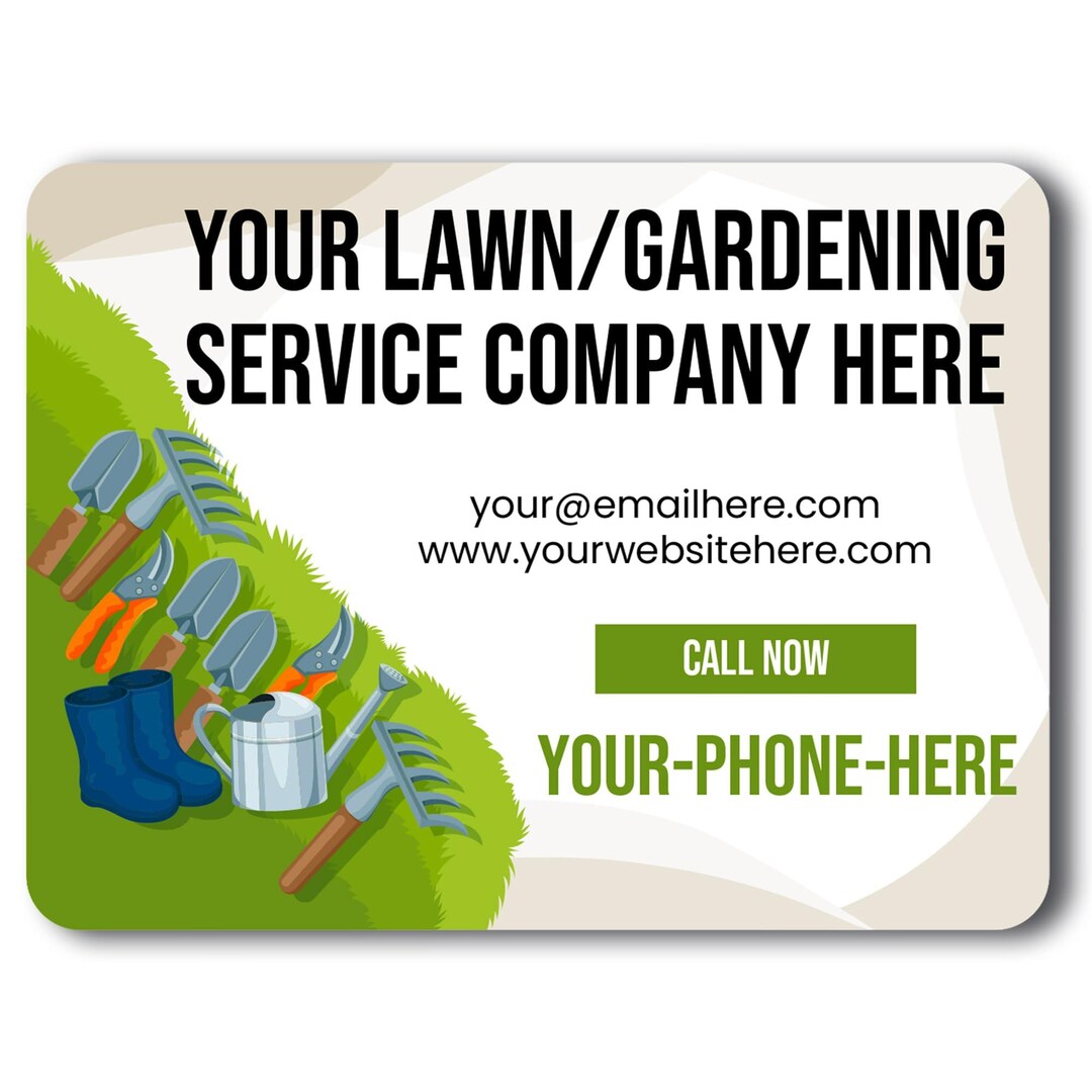 Magnet Me up Custom Car Magnet, Lawn, Gardening Service, Vehicle ...