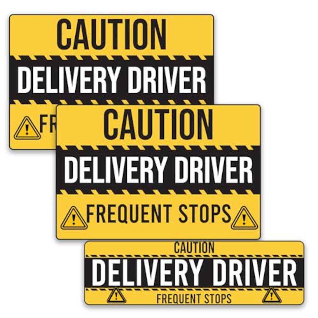 Magnet Me up Caution Frequent Stops Delivery Driver Automotive Magnet ...