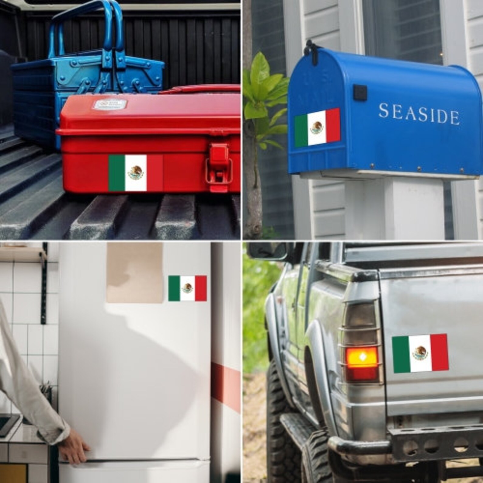 Mexican Mexico Flag Car Magnet Decal - 4 X 6 Heavy Duty for Car Truck ...