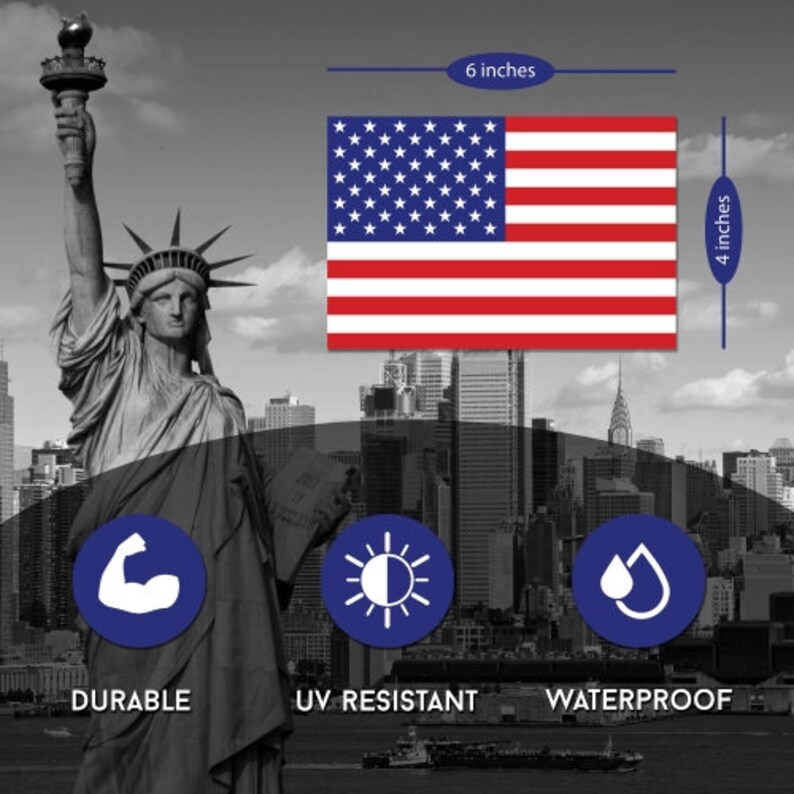 American Flag Car Magnet Decal 4 X 6 Heavy Duty for Car - Etsy