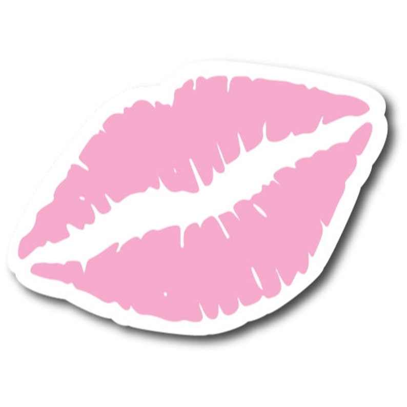 Kiss Mark Pink Lips Car Magnet 6" Decal - Heavy Duty for Car Truck SUV ...