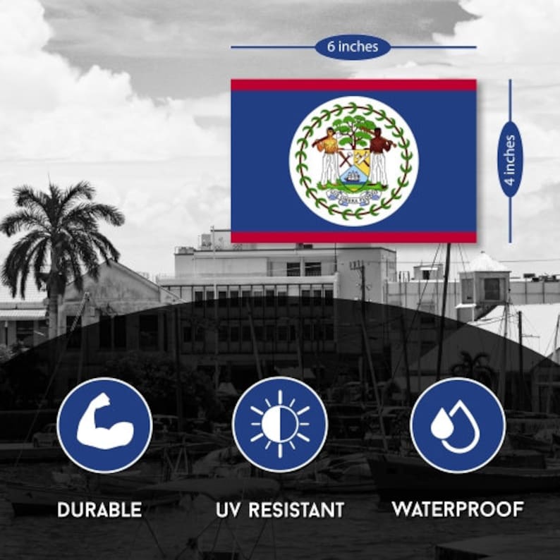 Belize Flag Car Magnet Decal 4 X 6 Heavy Duty for Car Truck - Etsy