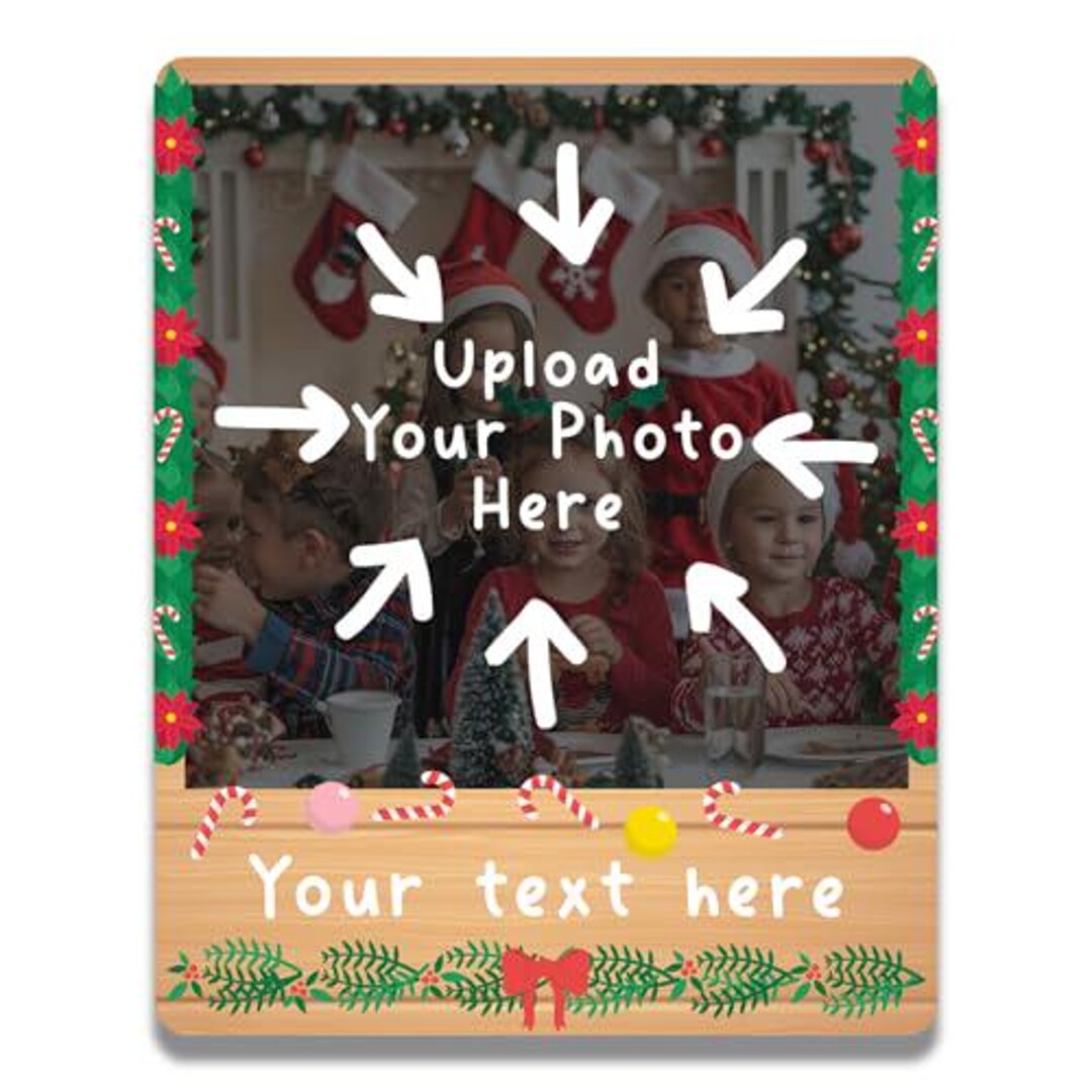 Magnet Me up Customizable Christmas Photo Magnets for Refrigerator, 4x5 ...