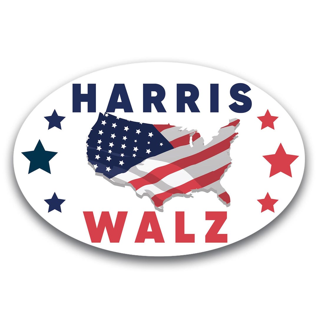 Magnet Me up Kamala Harris Waltz 2024 Car Magnet – 4x6 Inch Oval ...