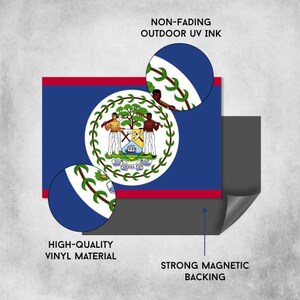 Belize Flag Car Magnet Decal - 4 X 6 Heavy Duty for Car Truck SUV … - Etsy