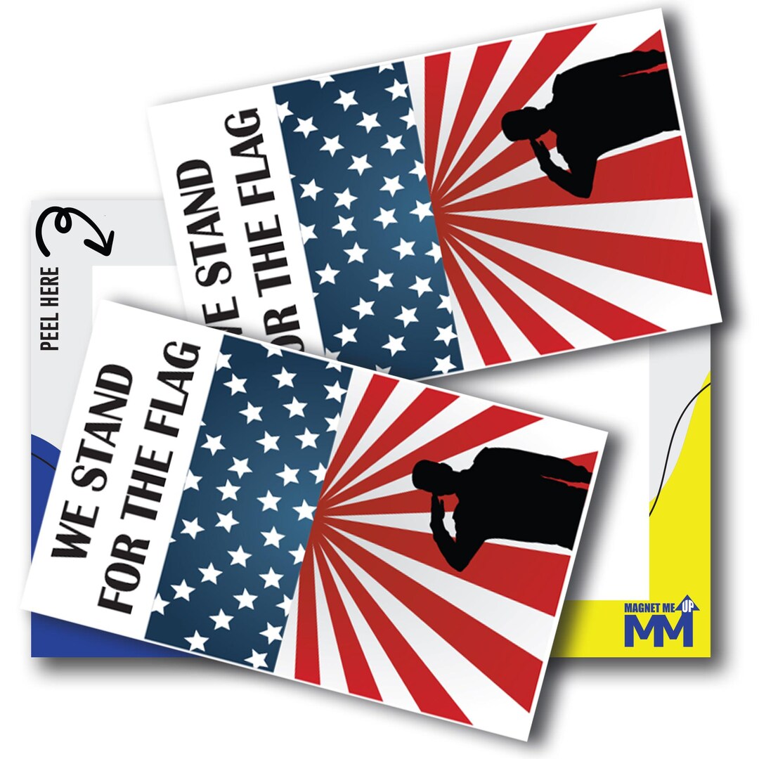 We Stand for the Flag Adhesive Decal Sticker, 3x5 Inches, 2 Packs, Red ...