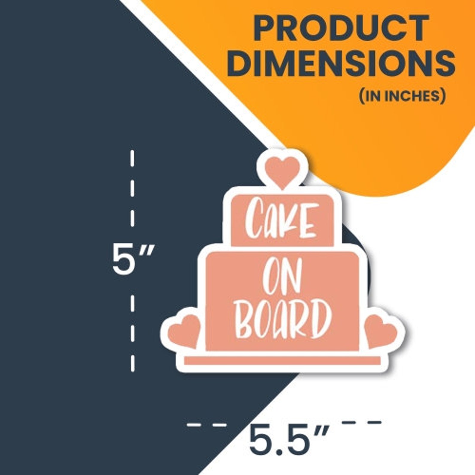 Magnet Me up 'cake on Board 5x5.5 Cake Car Magnet Decal, Heavy Duty for ...