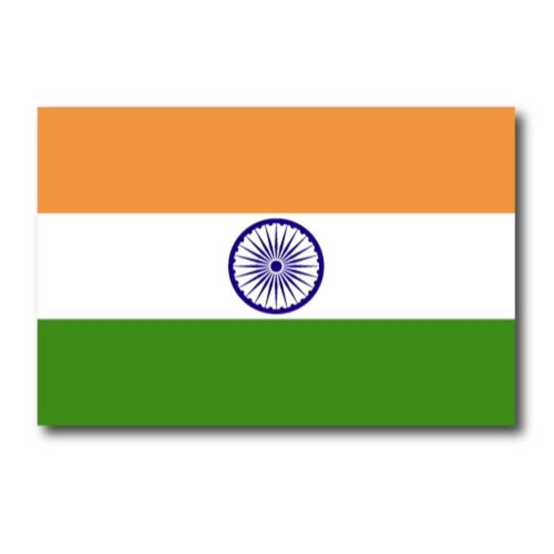 India Indian Flag Car Magnet Decal - 4 X 6 Heavy Duty for Car Truck SUV ...