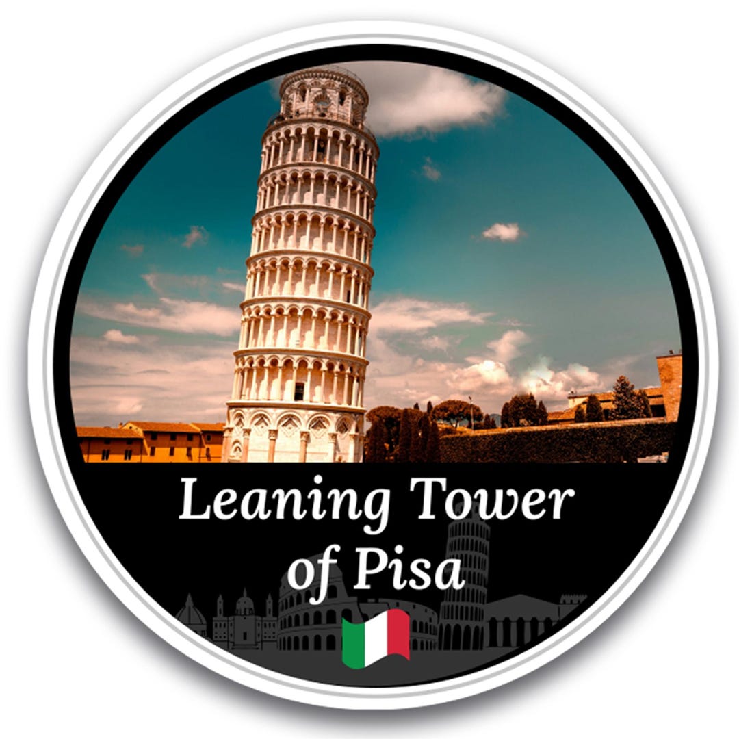 Magnet Me up Leaning Tower of Pisa Car Magnet Decal, 5" Weatherproof ...