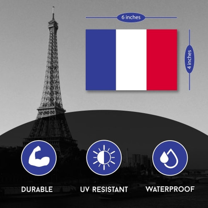 France French Flag Car Magnet Decal 4 X 6 Heavy Duty for Car - Etsy