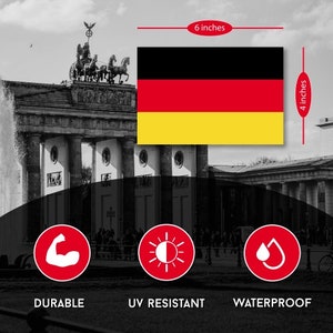 Germany German Flag Car Magnet Decal - 4 X 6 Heavy Duty for Car Truck ...
